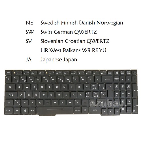 Laptop Keyboard For ASUS ROG Strix GL553VD GL553VE GL753VD GL753VE, RGB ...