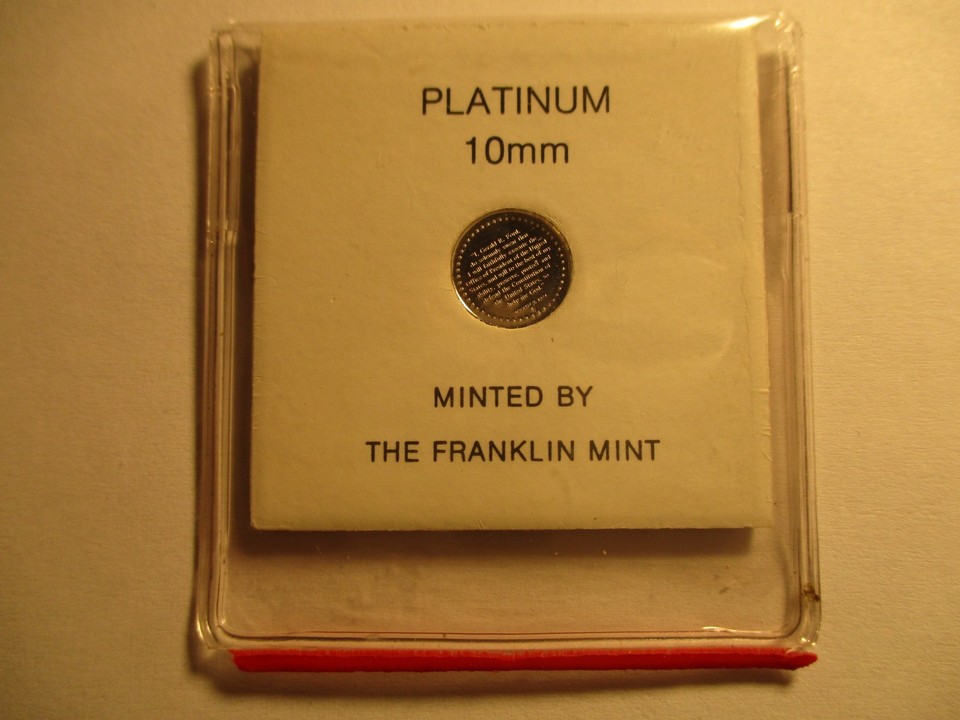 1973 PLATINUM 10mm Coin Franklin Mint Presidential inauguration | eBay