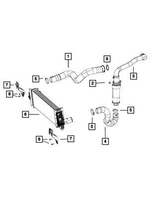 Genuine Mopar Charge Air Cooler Seal 68364983AA | eBay