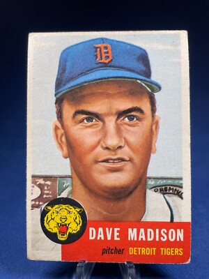 1953 Topps Baseball Card Dave Madison #99 Detroit Tigers | eBay