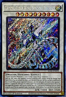 Crystal Clear Wing Synchro Dragon RA04-EN059 (Secret Rare) | eBay