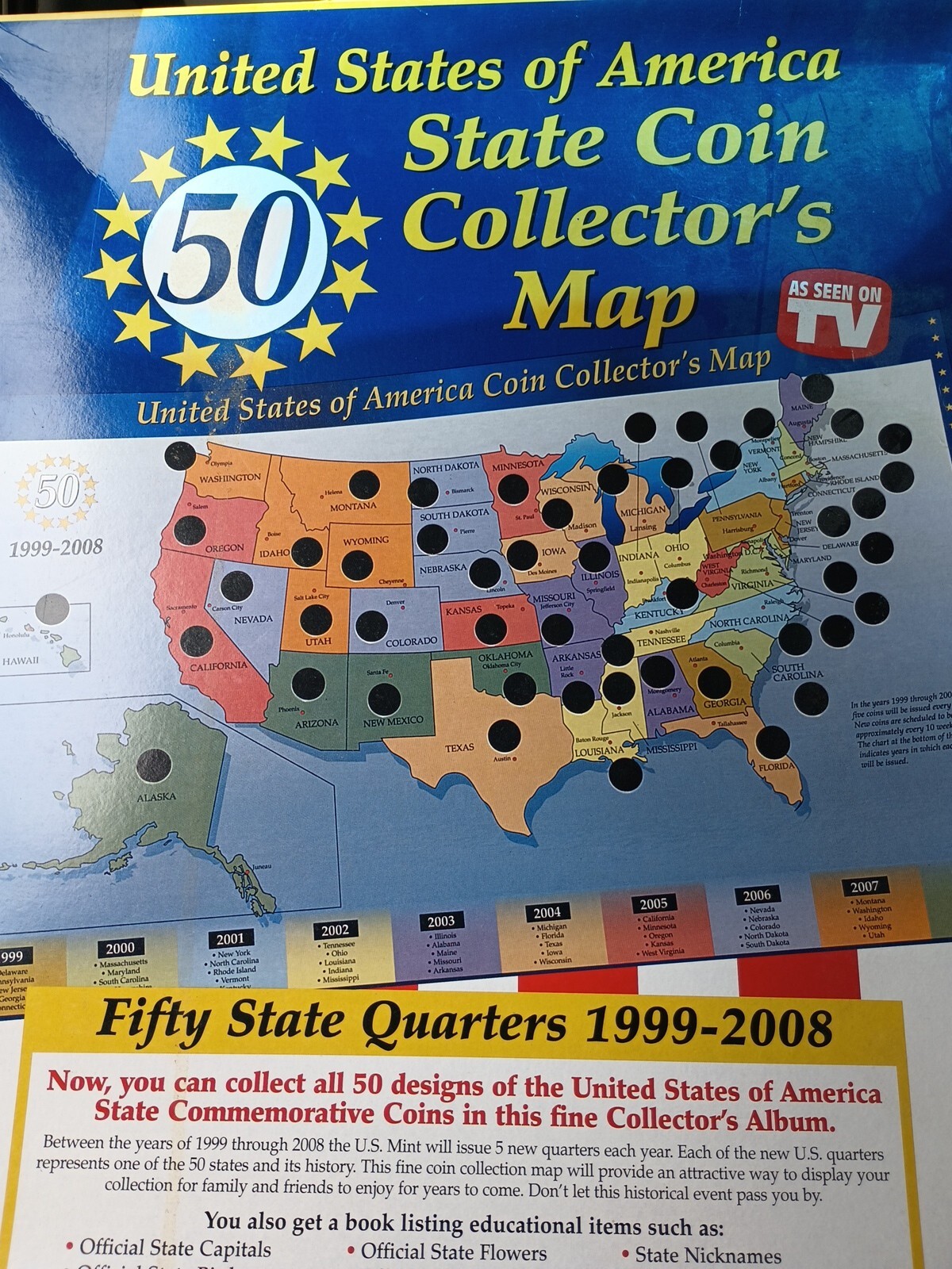 United States of America 50 State Quarter 1999-2008 Coin Collector's ...