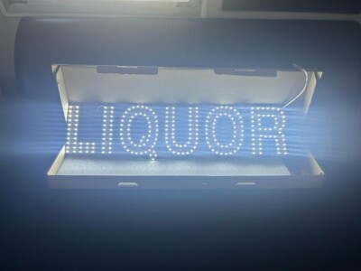 Bright White 10000k LED Light Liquor Sign for Retail Store Shop ...