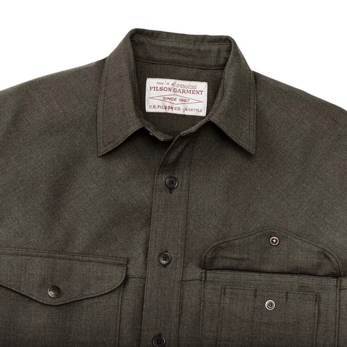 Filson Forestry Cloth Cruising Shirt 20263529 Forest Green Heather ...