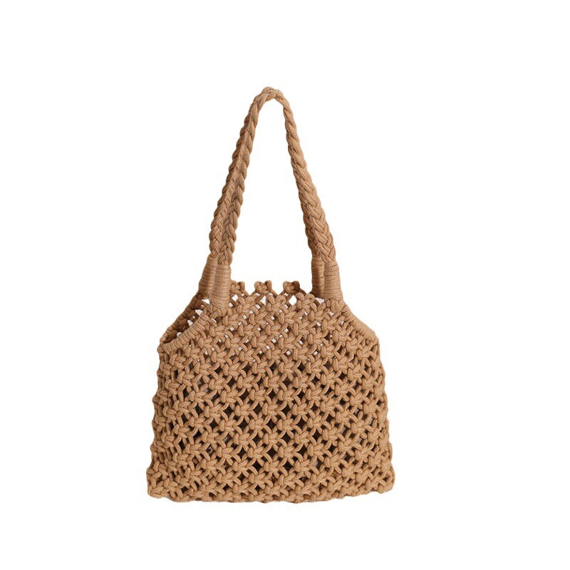 Stylish Cotton Rope Handbag Urban Minimalist Style Medium Size Suitable ...