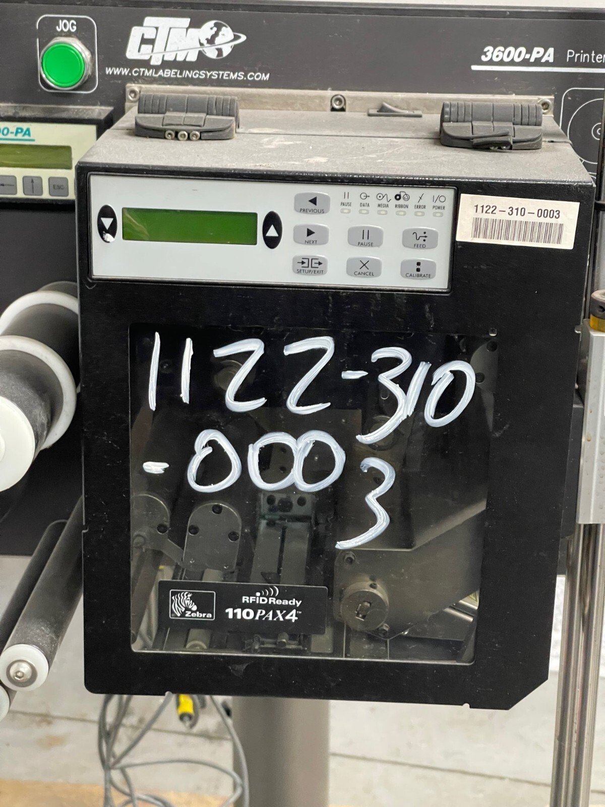 CTM LABELING SYSTEM 3600-PA AND 3600-112PAX4 PRINT AND APPLY LABELER | eBay