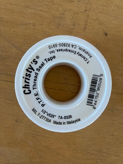 Christy's PTFE thread seal tape - case of 100 rolls FREE SHIPPING 1/2 ...