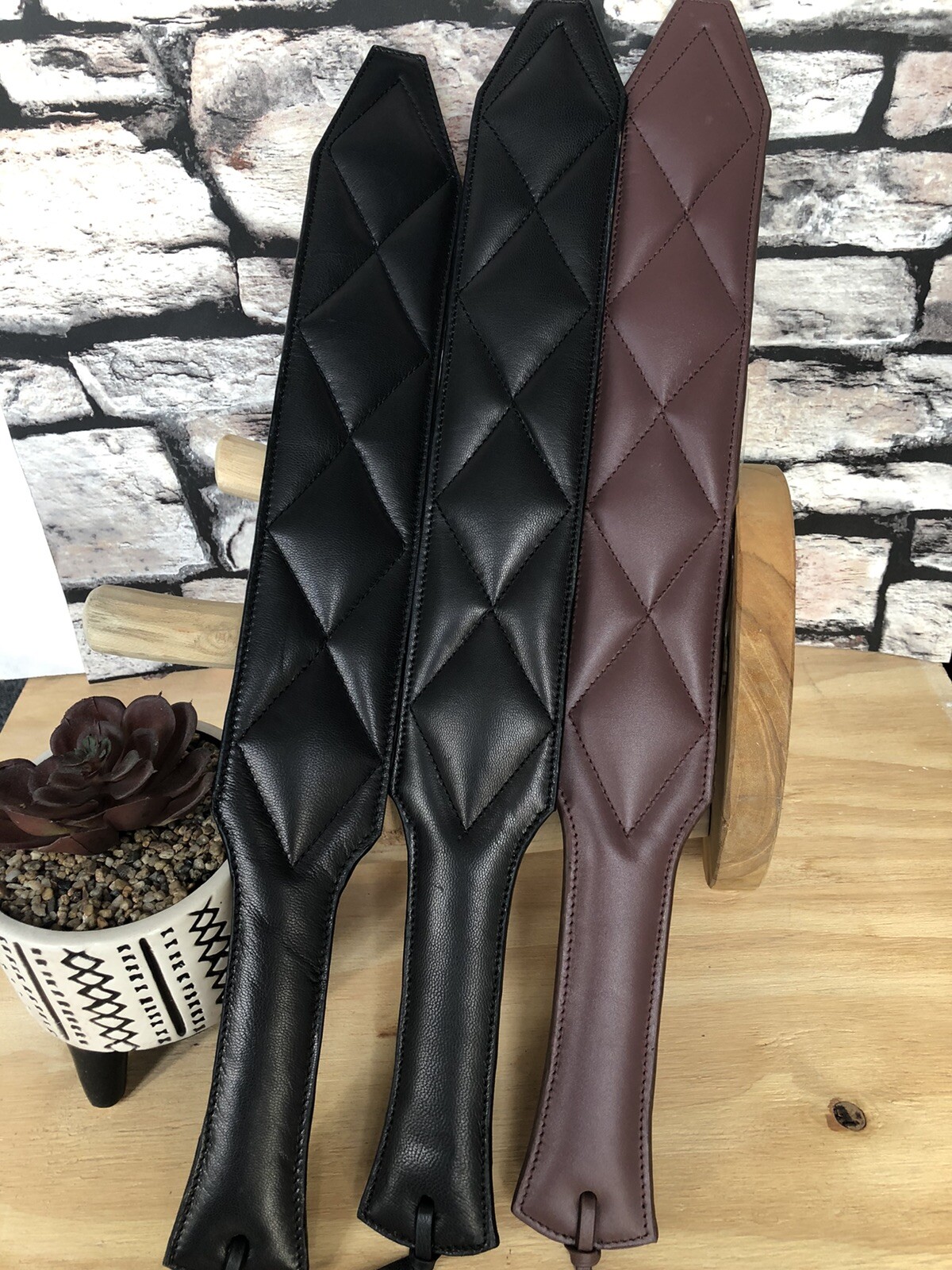 Spanking Paddle Flogger Leather Handmade Premium Soft Top Grain Leather ...