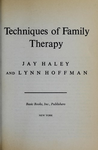 Techniques of Family Therapy Paperback Jay, Hoffman, Lynn Haley ...