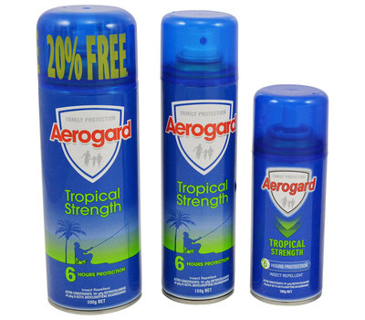 Insect Repellant AEROGUARD Tropical Strength - Low Irritant 6HR ...