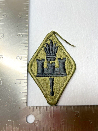 Patch US Army military Torch Engineer Castle embroidered Subdued Black ...