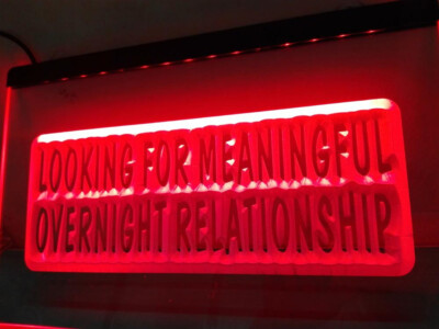 Meaningful Overnight Relationship LED Neon Light Sign home decore size ...