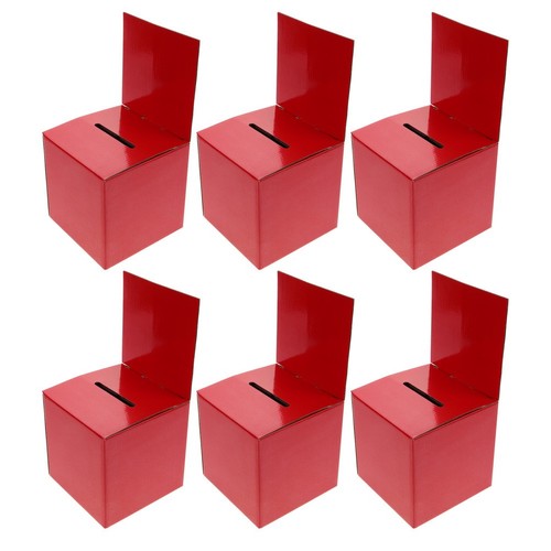 6 Pcs Charity Collection Box Card Boxes for Reception Wedding Holder ...
