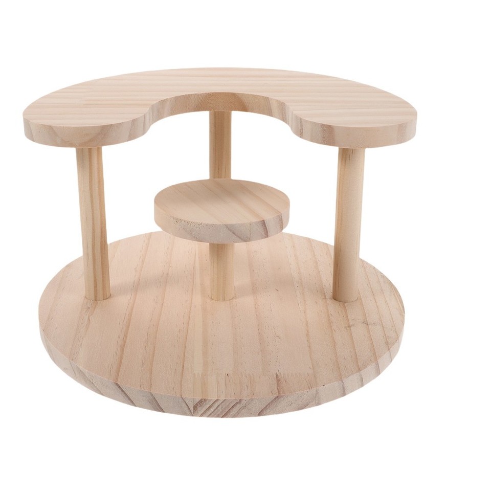 Display Shelf Desktop Figurine Wood Stand Multi-layer Storage Rack ...