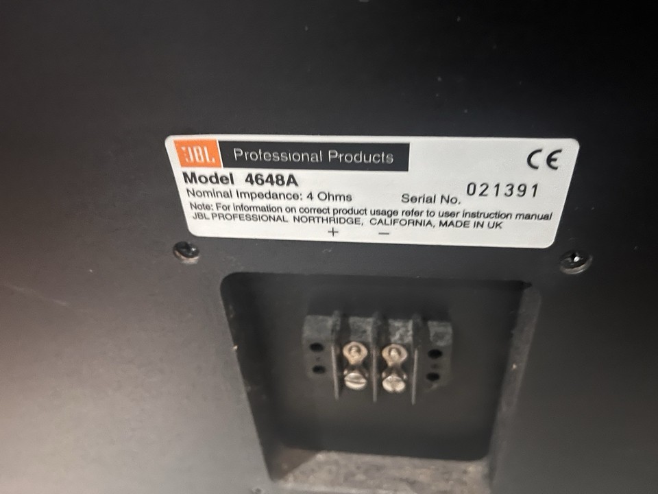 Audio: Jbl Bass Bins Speakers Pair 4648a Pro Series | eBay