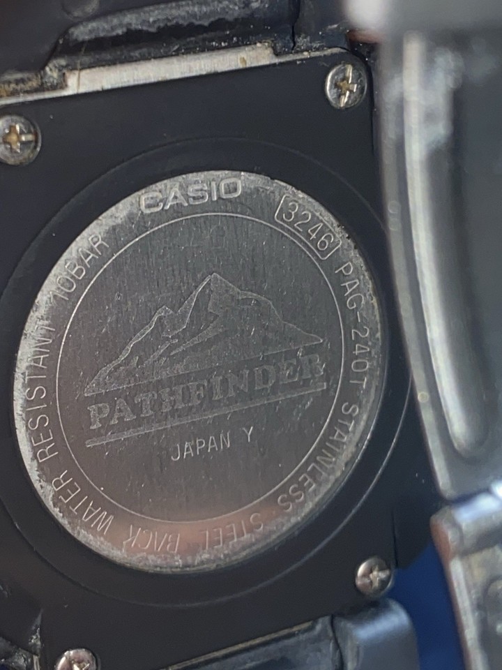 Casio 3246 Pathfinder Triple Sensor Titanium Solar Watch Last Day ...