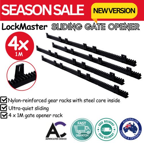 4M Electric Sliding Gate Opener Rails 4 x 1M Tracks Nylon-Reinforced ...
