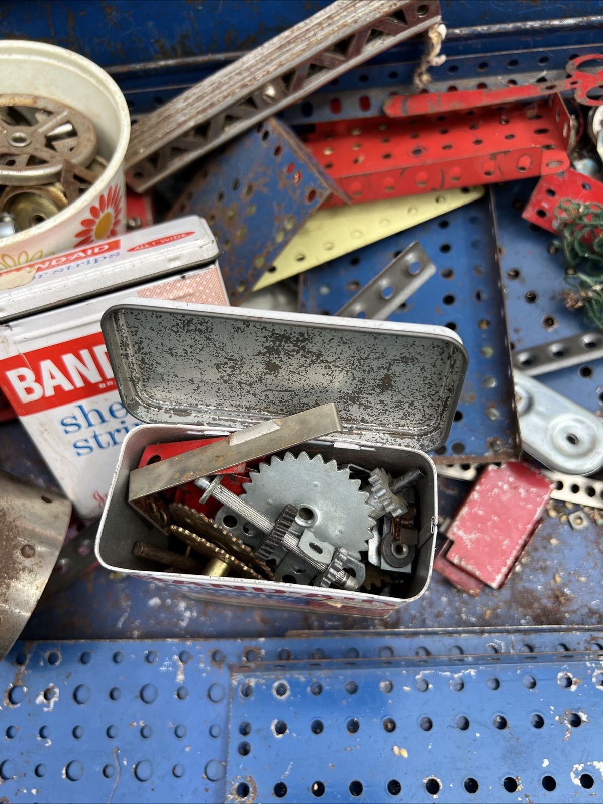 Vintage Erector Set Blue Box 9 1/2 Automotive Plus Lots Extra~Read All ...