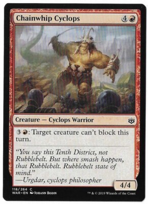 MTG Chainwhip Cyclops War of the Spark (WAR) Common Magic Card #118/264 Unplayed | eBay