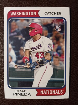 ISRAEL PINEDA WASHINGTON NATIONALS "RC" 2023 TOPPS HERITAGE BASEBALL ...