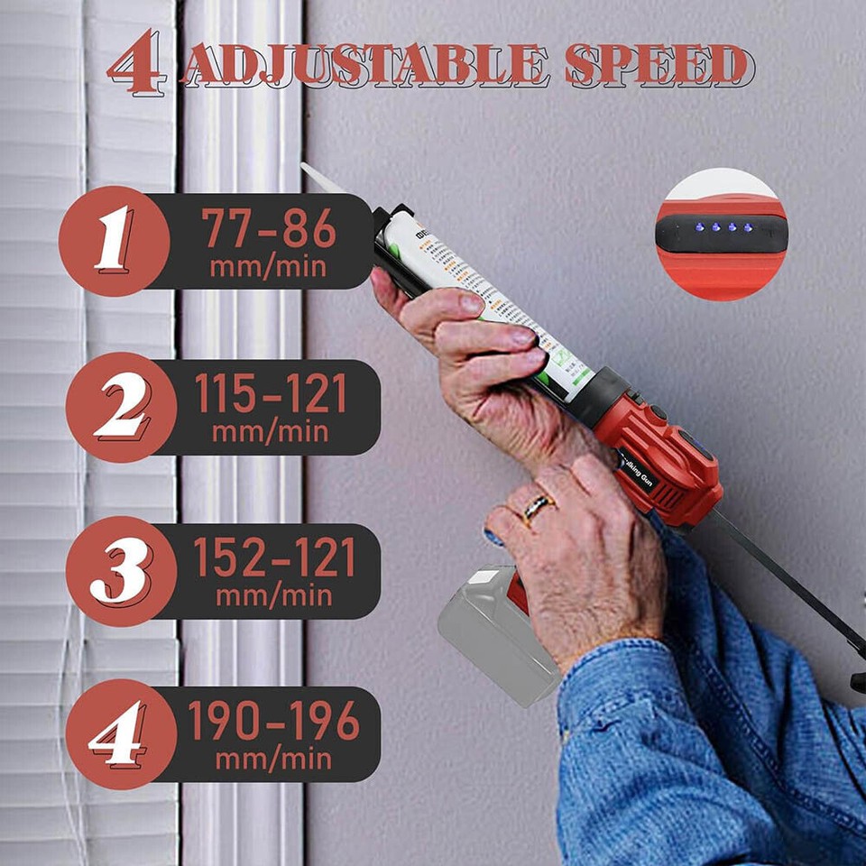 Electric Cordless Caulking Gun For Makita Sealant Tube Skeleton Glass ...