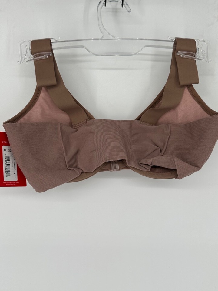 NEW Spanx BRA-LLELUJAH Illusion Lace Full Coverage Bra Café Vintage ...