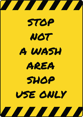 LAUNDRY SERVICE: STOP NOT A WASH AREA SHOP USE ONLY | Adhesive Vinyl ...