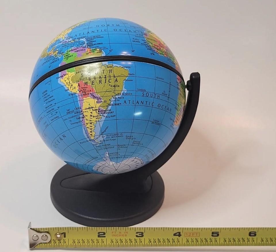 Replogle Desktop Mini Spinning Globe Dual Direction Desk Accessory 2001 ...