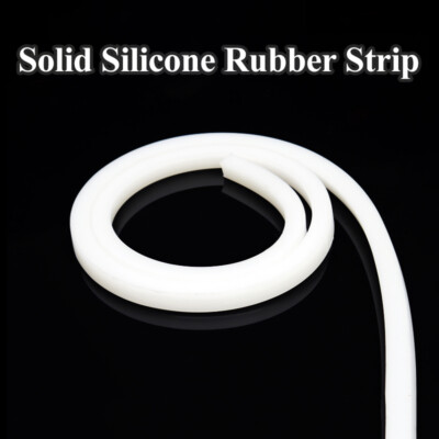 Silicone Rubber Strip Solid Sealing Square Strip White Waterproof Heat ...