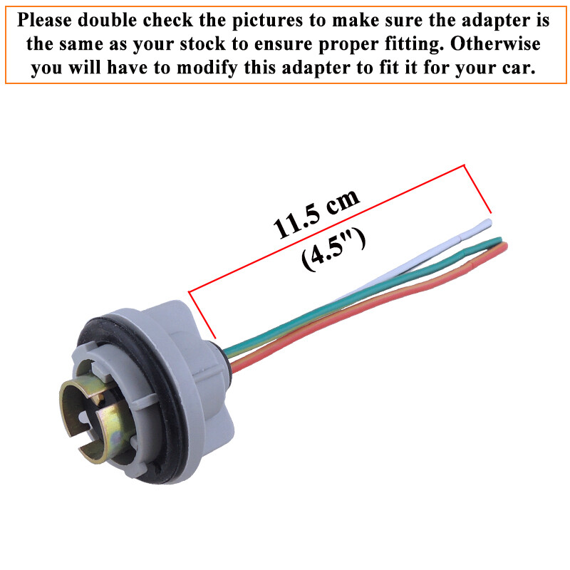 2x 1157 2357 2057 Female Socket Stop Brake Light Wire Harness Pigtail ...