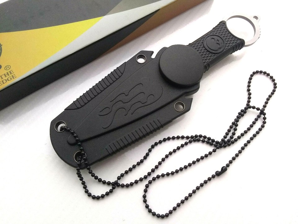 Tactical Concealed Carry Fixed Blade Neck Boot Knife Dagger Sheath EDC ...