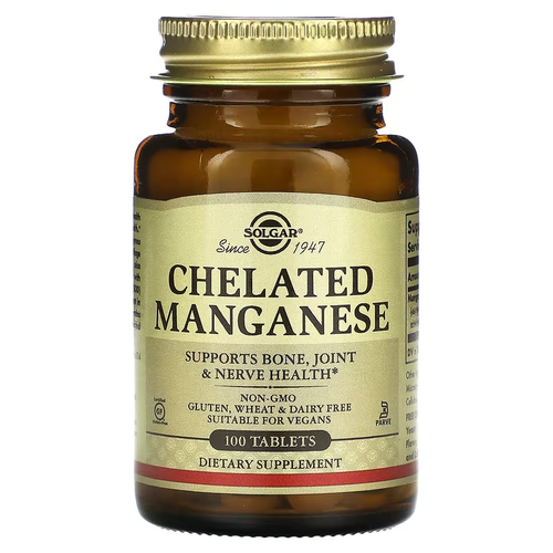 2 x Manganese Chelated, Bone &Joint & Nerve Health, 100 Tablets(200 ...