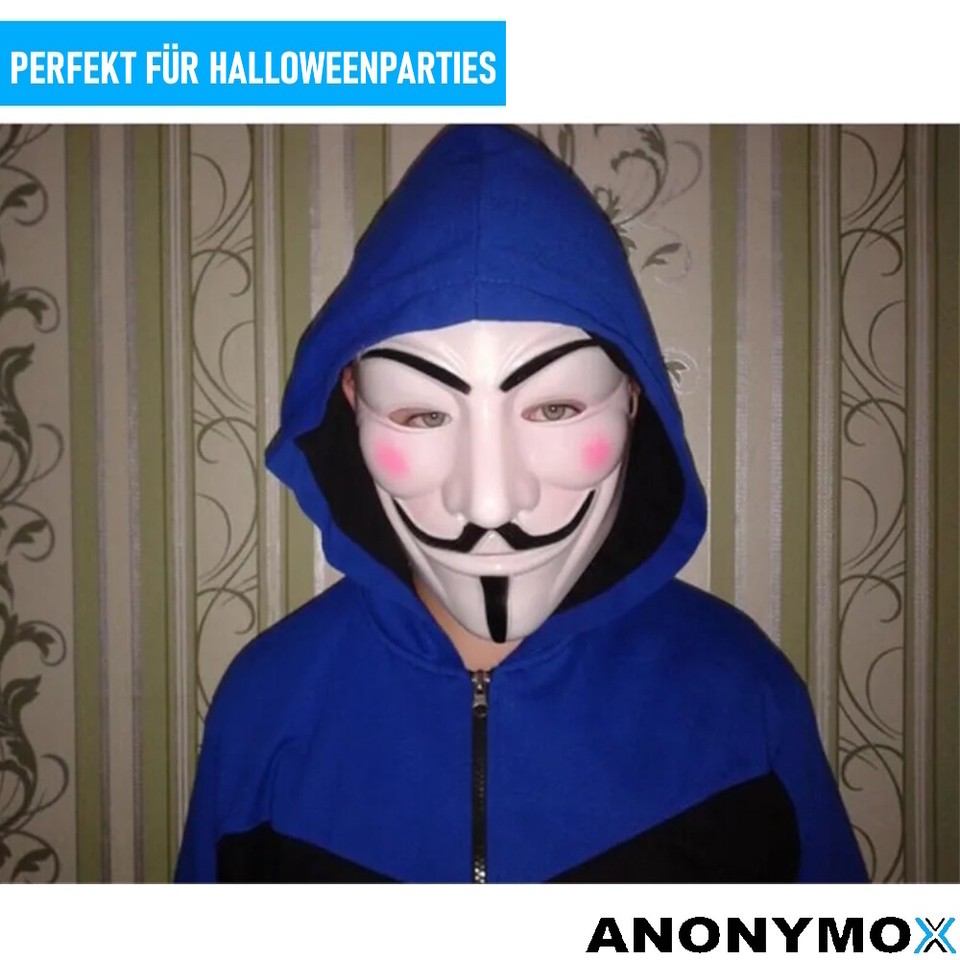 ANONYMOX Guy Fawkes Maske Anonymous Vendetta Halloween Party Fasching ...