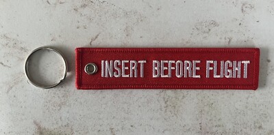 INSERT BEFORE FLIGHT AVIATION EMBROIDERED KEYRING FREE P+P UK SELLER | eBay UK