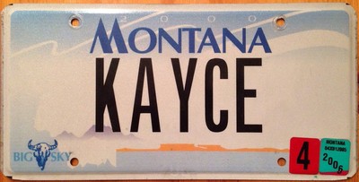 Vanity KAYCE license plate Kacie Casey Kace Kaycee Kacey Kayci Kaycie ...
