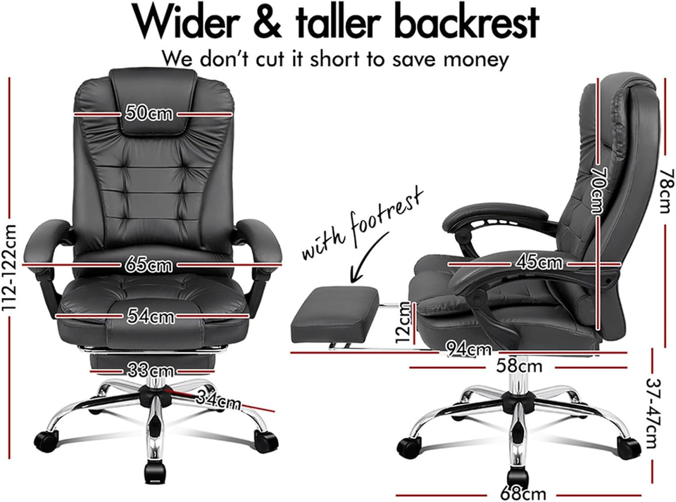 Executive Office Chair with Massage Ergonomic Computer Desk Chair ...