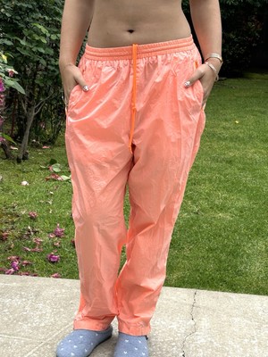 Vintage 80s Actra L Nylon Orange Parachute Pants Windbreaker | eBay