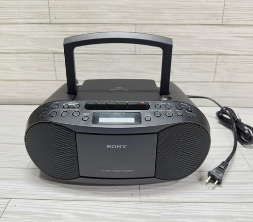 Sony CFD-S70 Boombox Stereo Cassette Radio with Aux Port Black CD Not ...