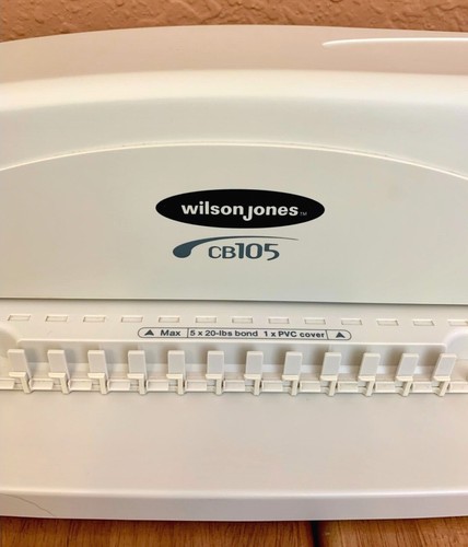 Acco Wilson Jones Rexel CB105 Comb Binding Machine w/20pcs Plastic ...