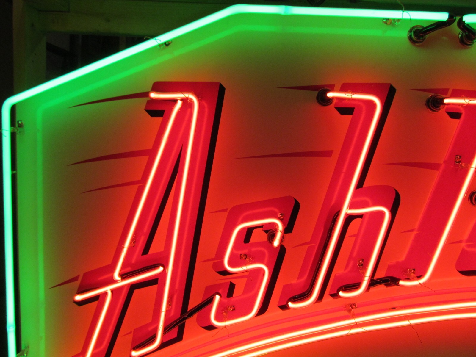 Original Ashland Products Porcelain Neon Sign 70 IN W x 46 IN H | eBay