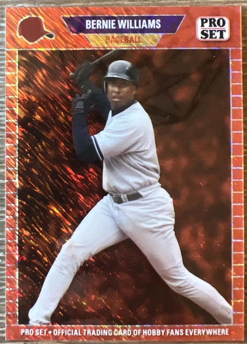 2024 Leaf Collective - 1989 Pro Set Bernie Williams #89B-17 Red Shimmer ...