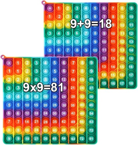 1-9 Addition Chart & 9x9 Multiplication Tables, Right-Angled Rainbow ...