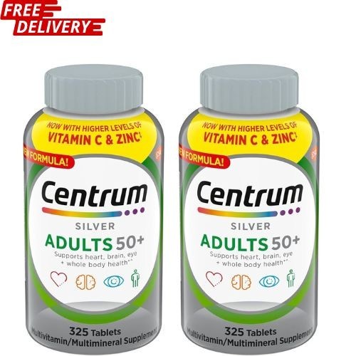 (2 Pack) Centrum Silver Adults 50+ Multivitamin Immune support 325 ...
