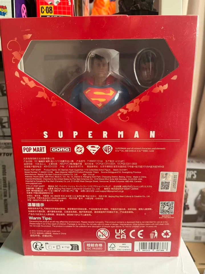 In Stock Pop Mart X Gong Batman: Hush Series-Superman Action Figure Toy ...
