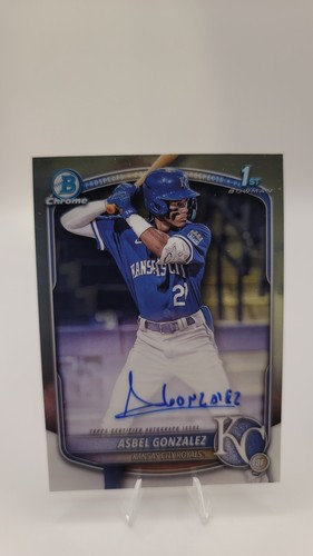 2025 BOWMAN CHROME #CPA-AG ASBEL GONZALEZ BASE AUTO ROYALS | eBay