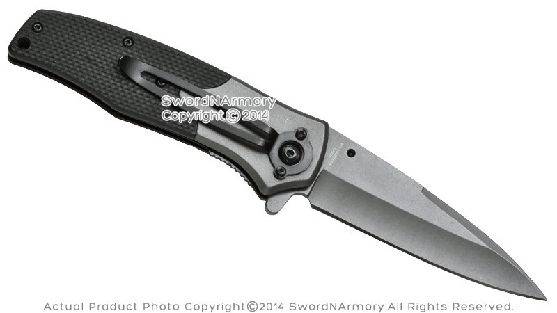 Spring Assisted Open Tactical Knife Pocket Folder G10 Handle w ...