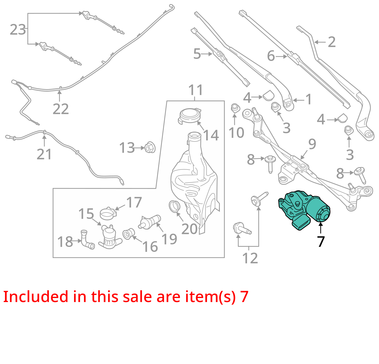 2021 Ford Ranger Front Windshield Wiper Motor OEM 40K Miles ...