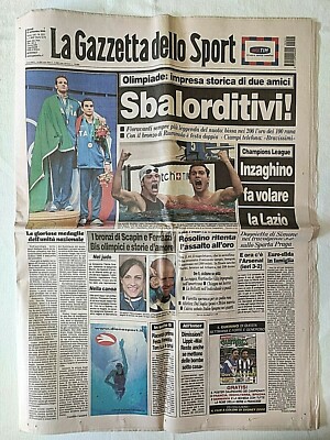 Gazzetta Dello Sport 21 September 2000 Olympics Sydney Gold Fioravanti ...