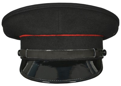 Fire Brigade Peak Cap, Fire Service Black Blazer Peak Officers Cap Hat ...