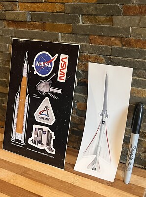 VERY RARE! EVENT ONLY! NASA Artemis Stickers +Bonus Lockhead Martin X ...